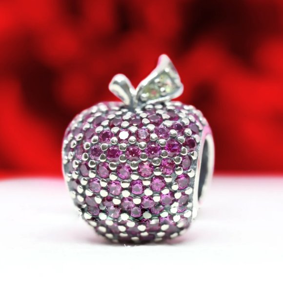 Pandora | Jewelry | Pandora Red Pave Apple Charm 79485cfr | Poshmark
